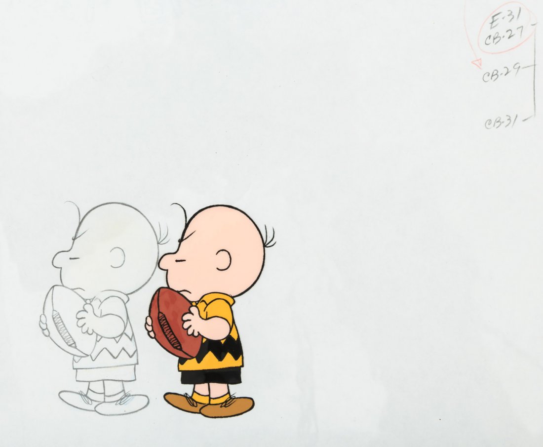 Original Peanuts animation cel Charlie Brown
