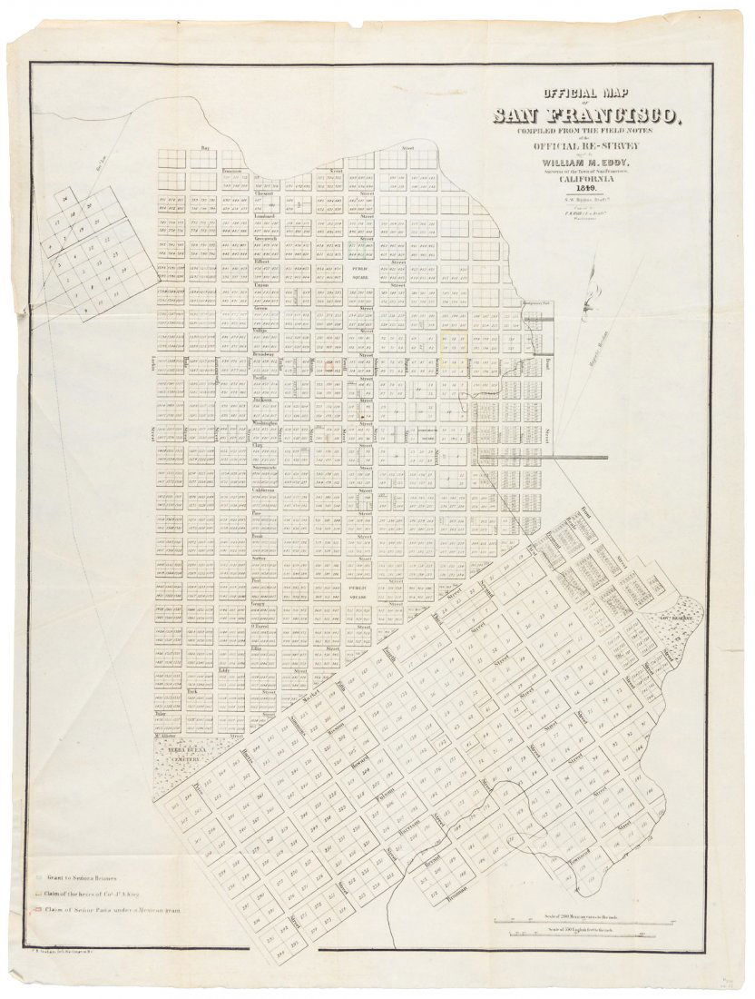Eddy map of San Fancisco 1849