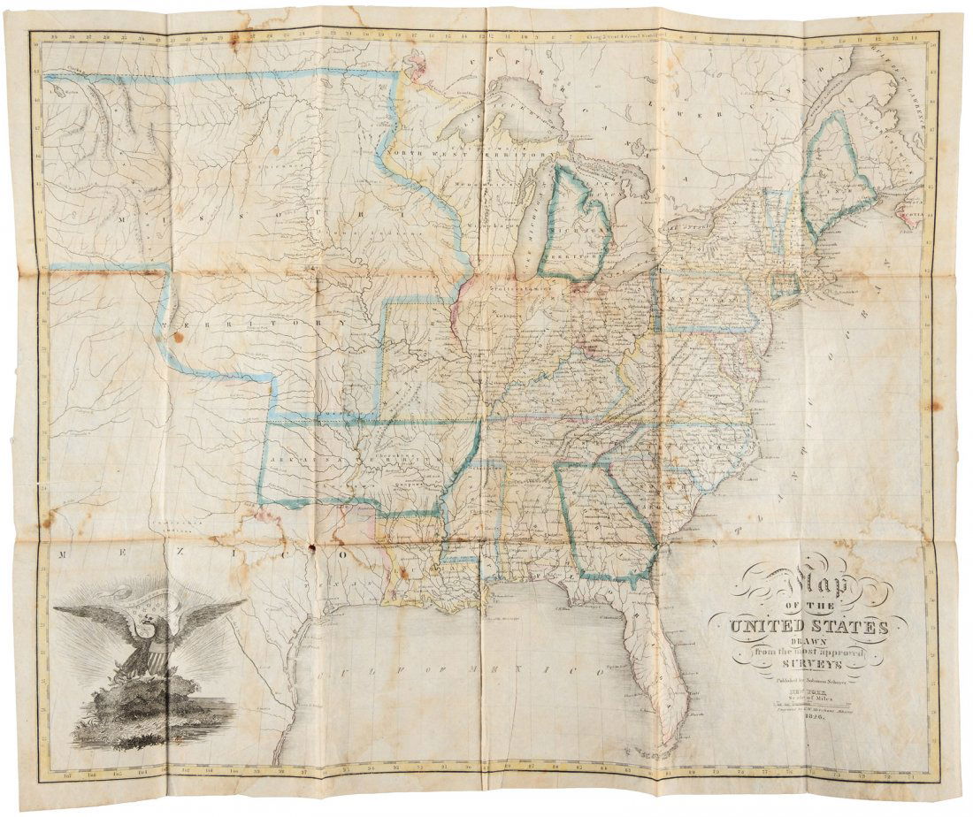 Map of the United States 1826