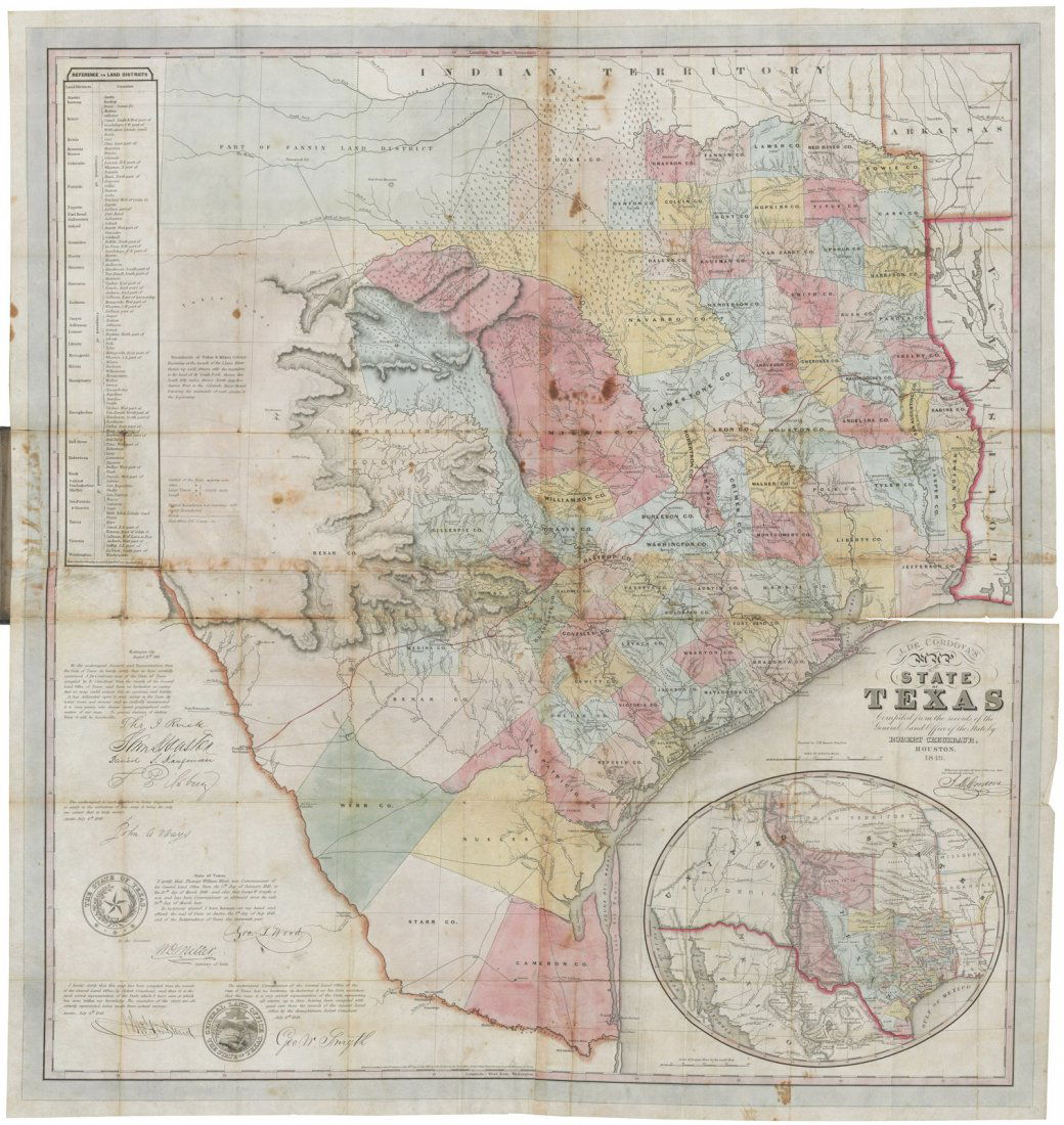 De Cordova map of Texas 1849 1st edition Rare