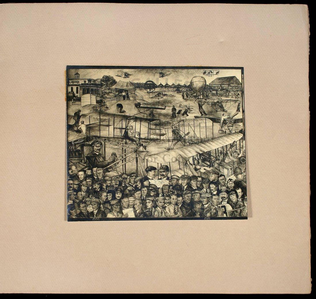 Photos of Aline Rhonie's Aviation Mural