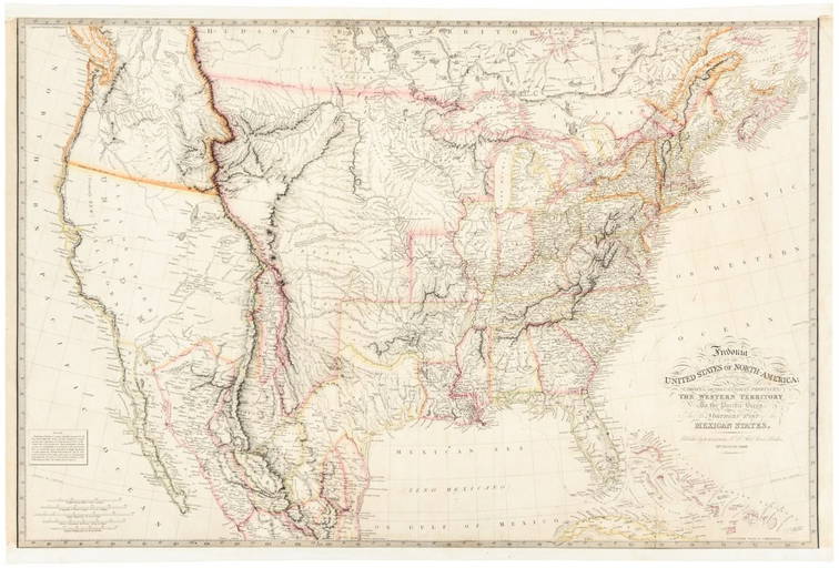 Rare Map Of Fredonia U.s. 1832