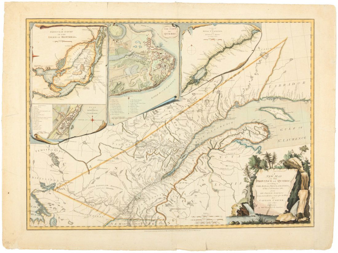 Rare map of Quebec 1776