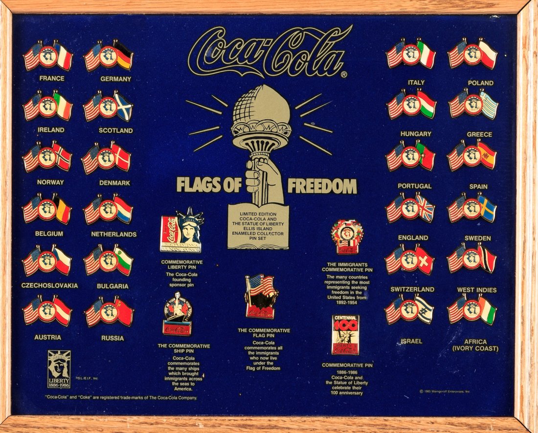 Coca-Cola Flags of Freedom Collectors Pins