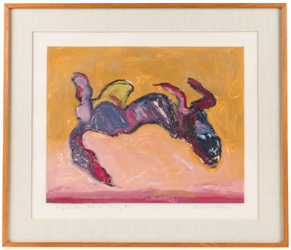 Fritz Scholder Lithograph Upside Down Dog #1