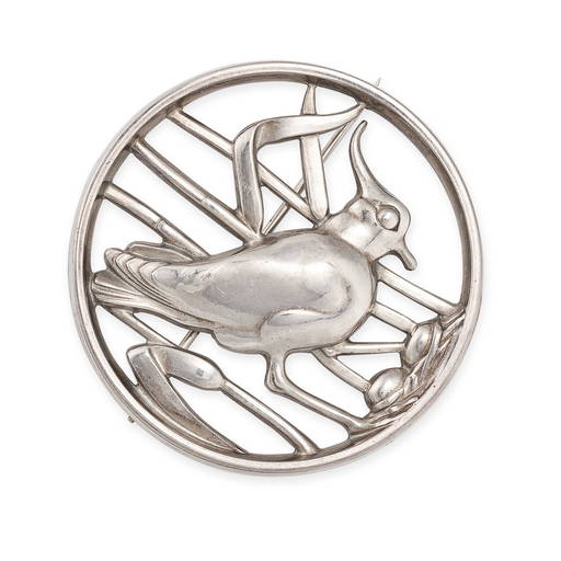 Georg Jensen, A Lapwing Brooch In Silver, Designed By Hugo Lisberg ...