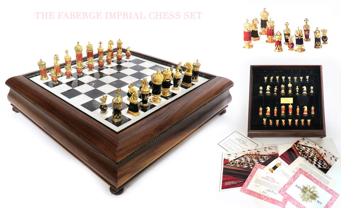 Faberge Imperial 24K Gold, Silver & Hardstone Chess Set - Jan 05, 2020 ...