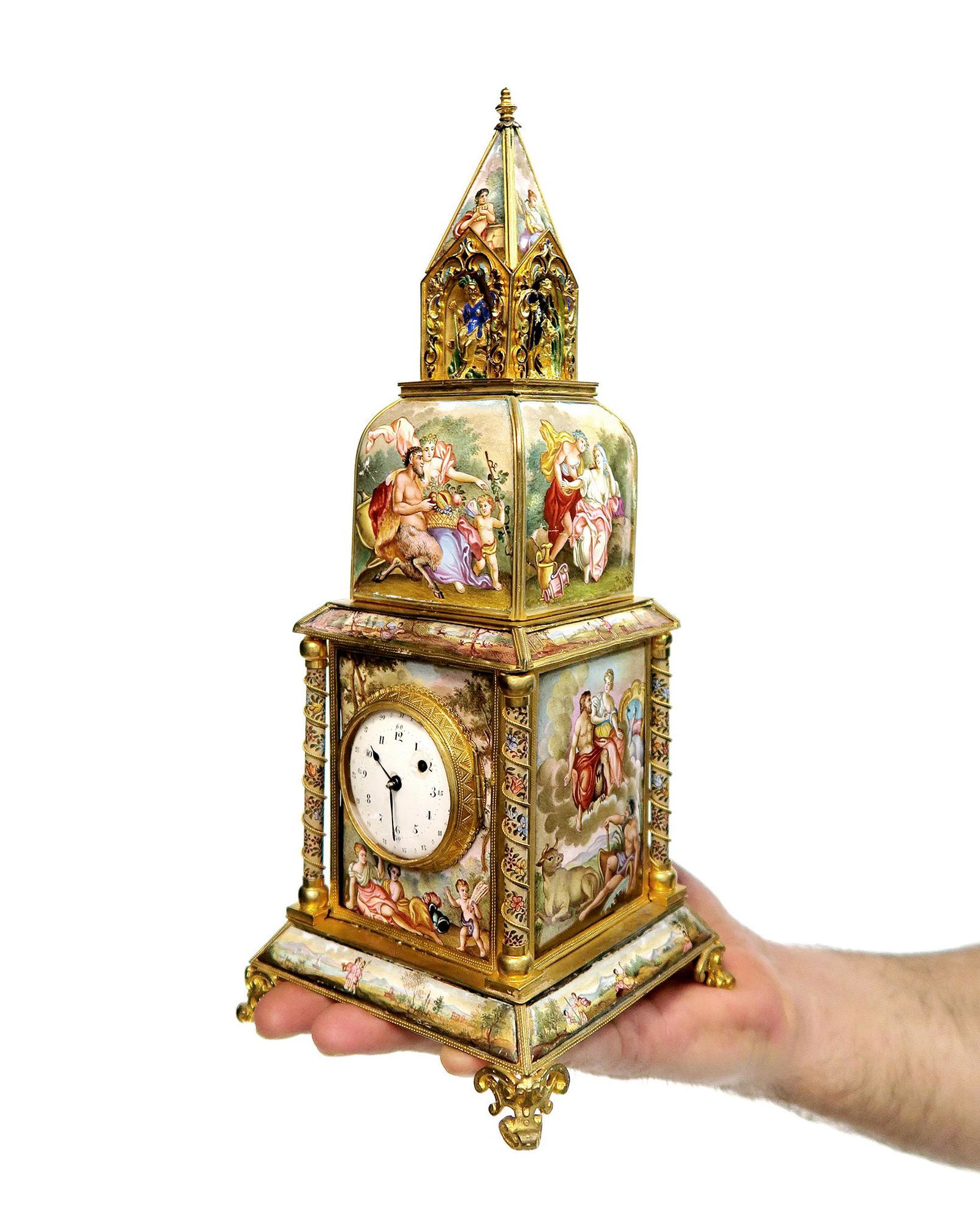 A Large Viennese Enamel Clock - Mar 15, 2020 | Antique Kingdom in CA