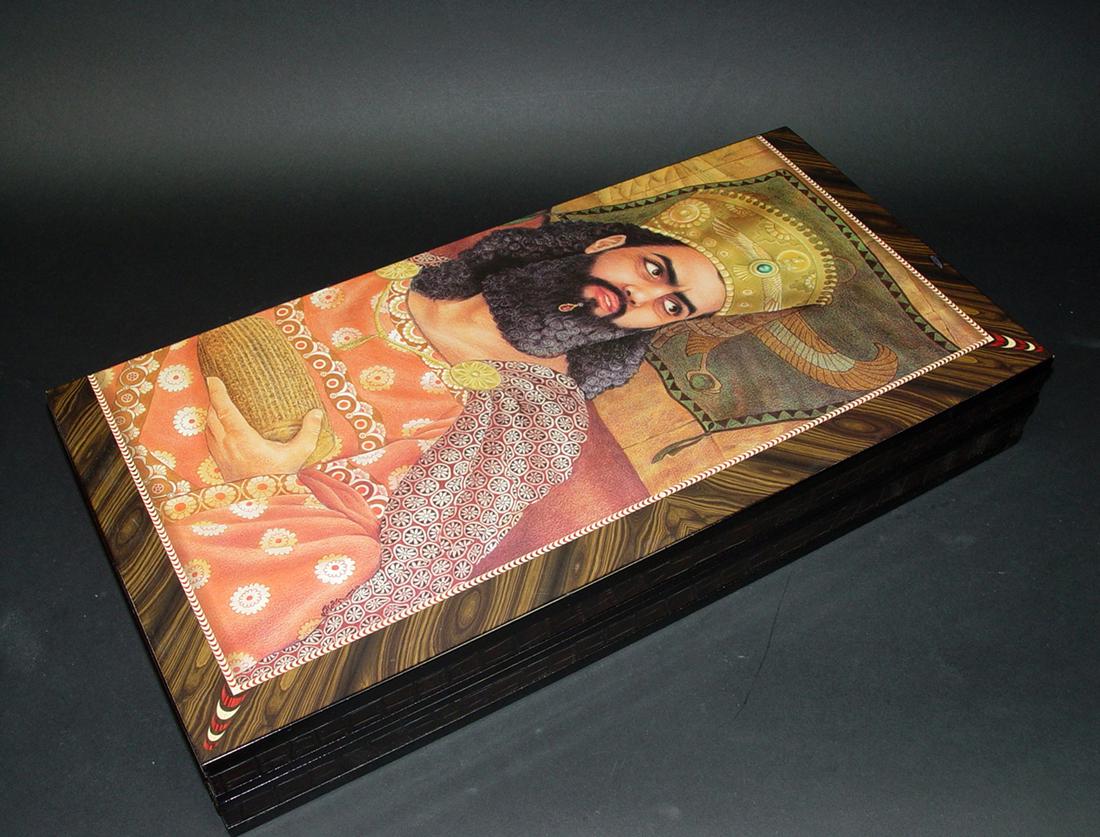 Persian Cyrus The Great Painting Backgammon Board