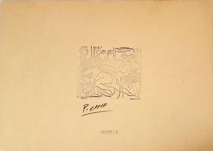 Pablo Picasso, Etching Signed By Hand