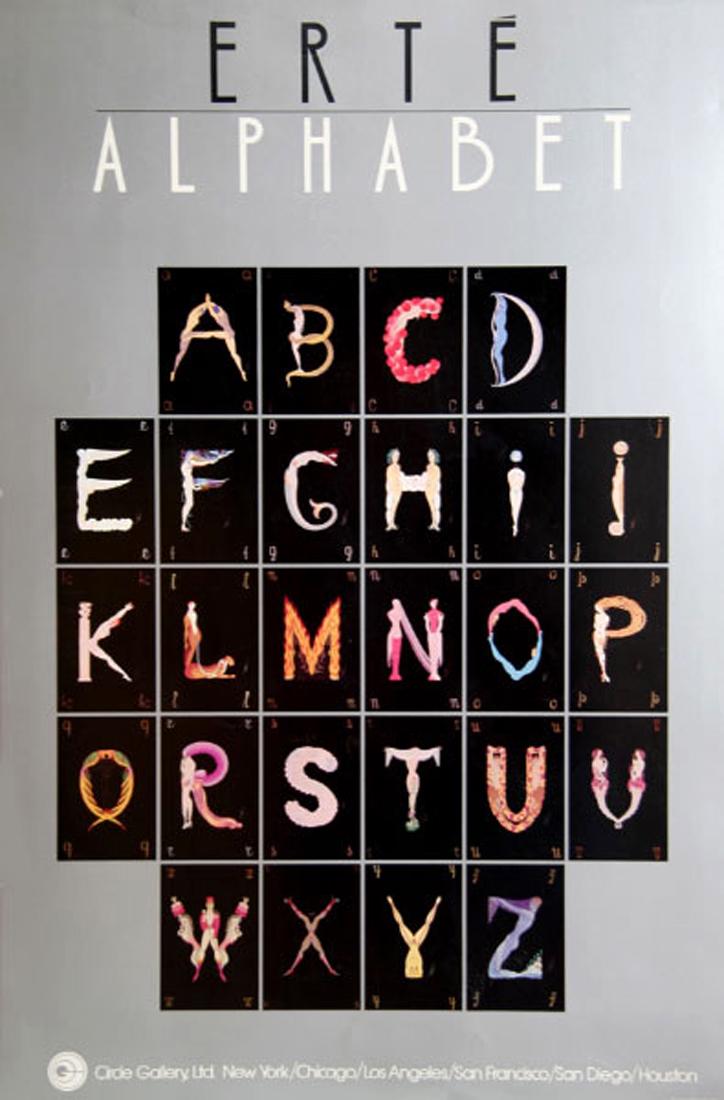 Erte Silver Alphabet, Vintage ERTE Lithograph Poster (#0397) on Jul 04 ...