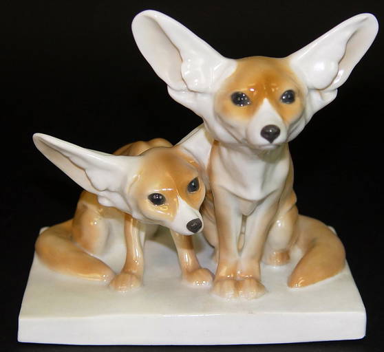 19th Century German Meissen Fennec Foxes - Dec 26, 2021 | Antique ...