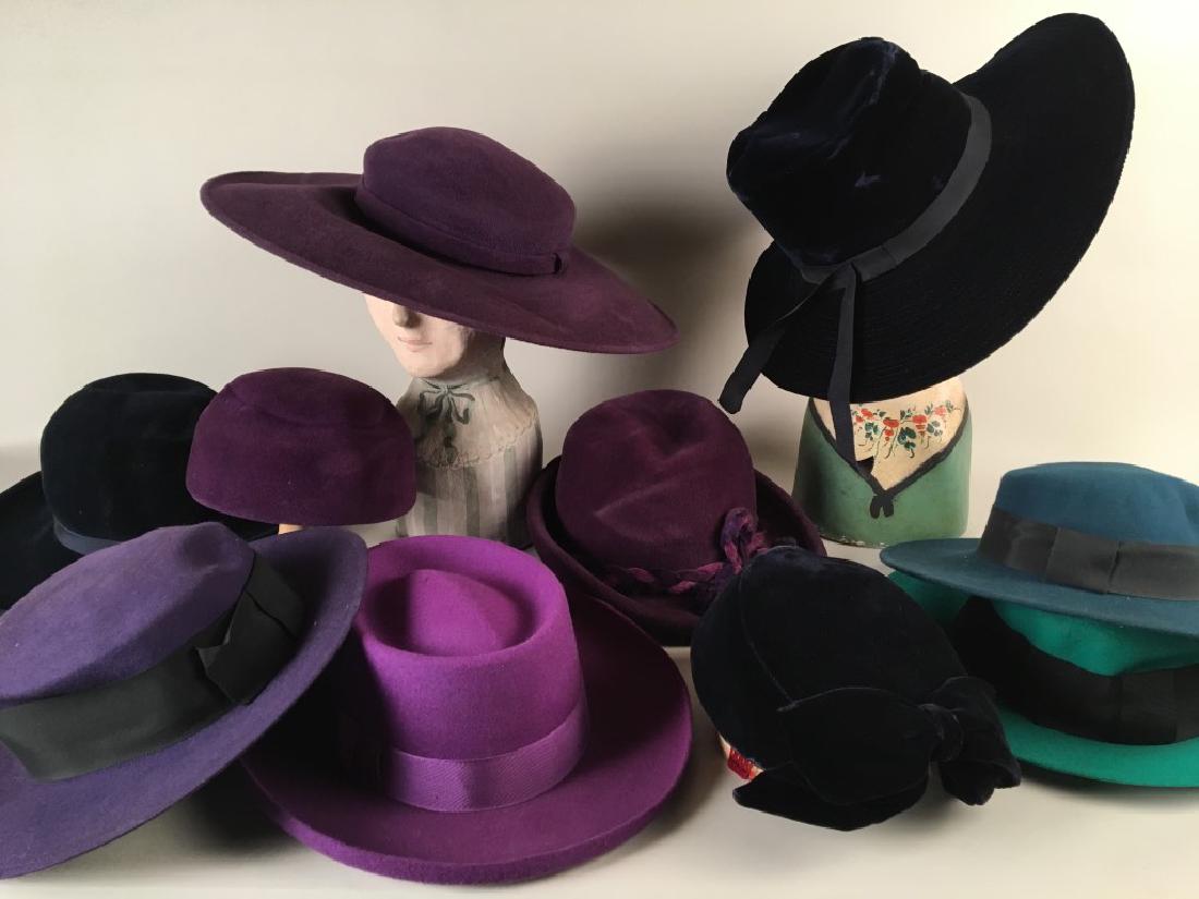 Collection Of 10 Felt Hats