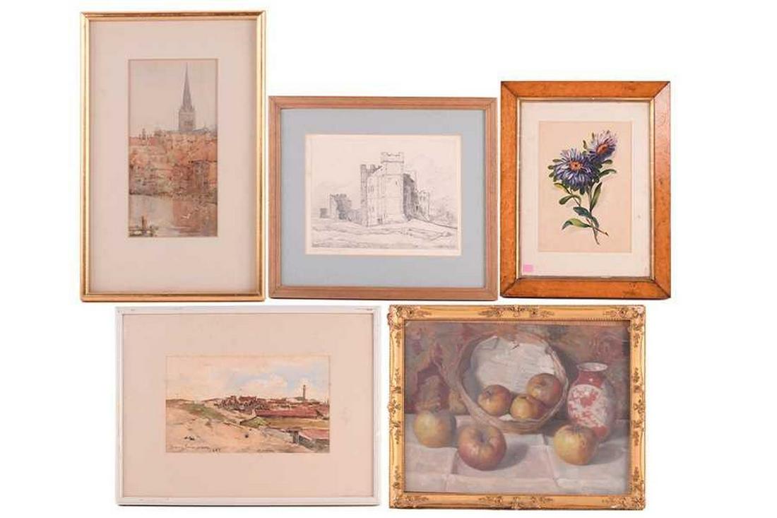 A Kingston Rudd (british, 19th/20th Century), 'norwich Cathedral From ...