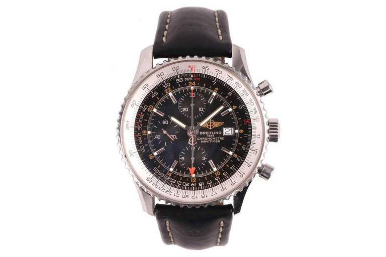 A Breitling World Navitimer Chronometre Chronograph Automatic Watch ...