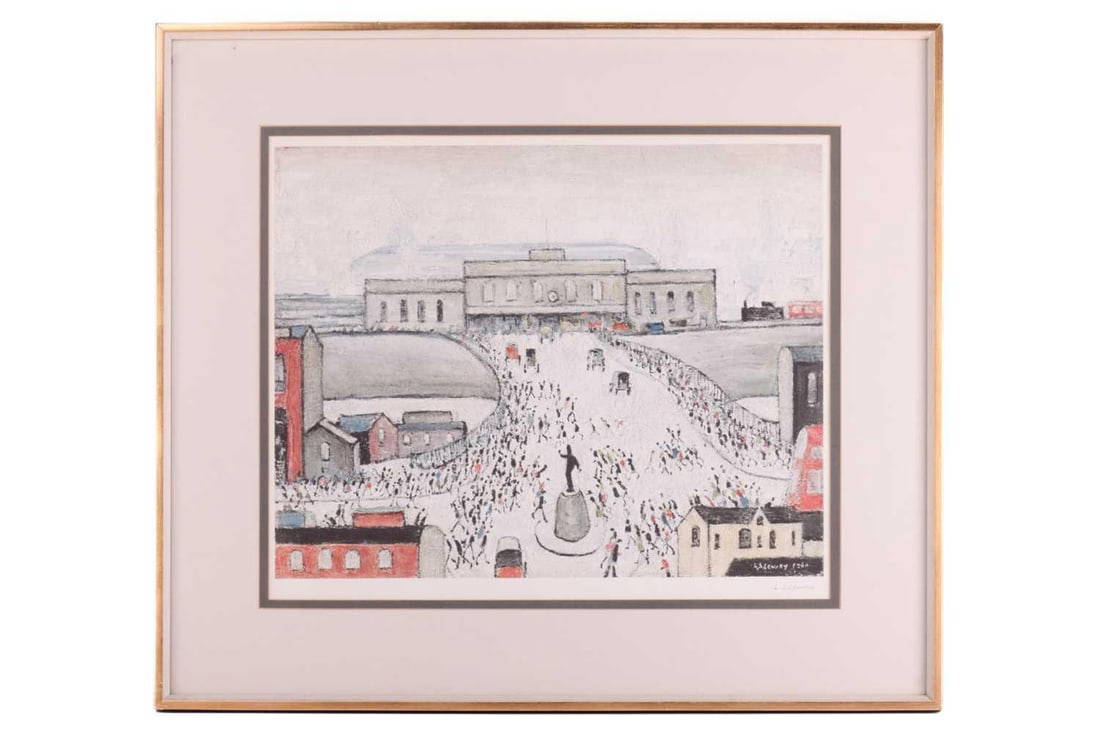 Â€ L.s. Lowry (1887 - 1976), 'station Approach', A Limited Edition ...
