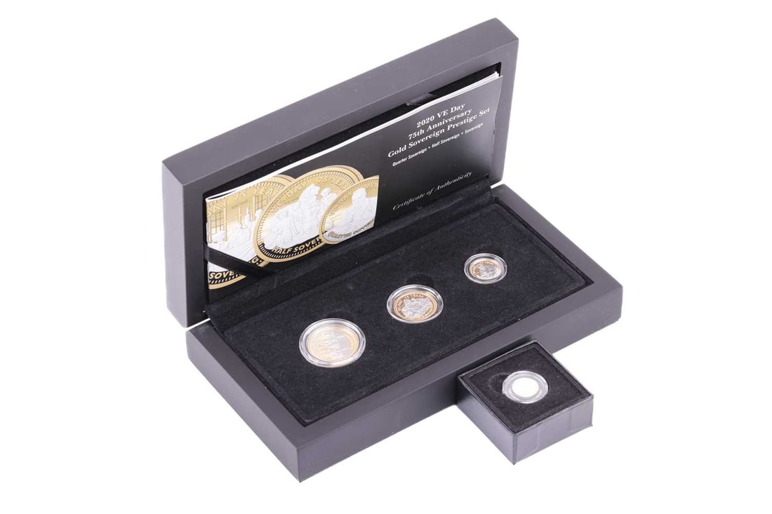 A 2020 Ve Day 75th Anniversary Sovereign Three-coin Set, Together With ...