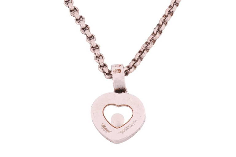 Chopard A 'happy Diamond' Heart Pendant On Chain, Set To The Centre ...