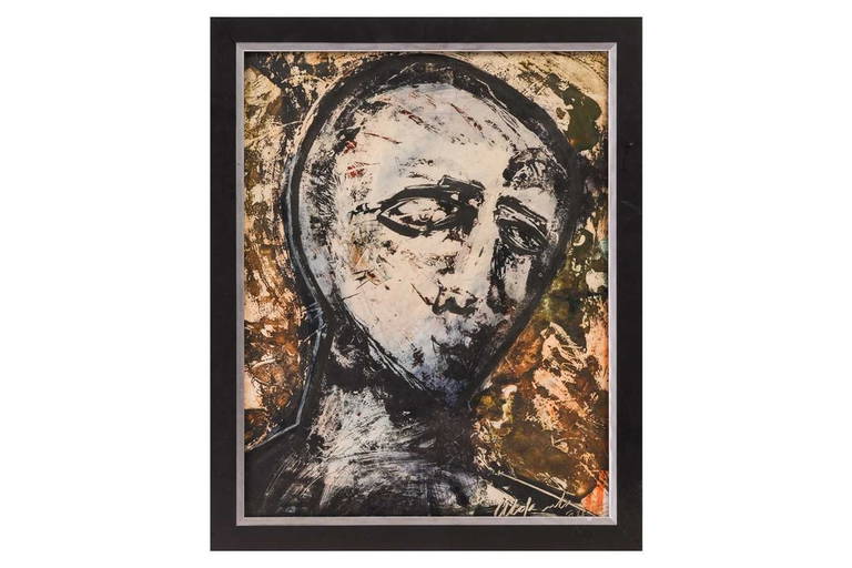 Alejandro Lazo (cuban, B. 1970),?study Of A Head, Signed And Dated '94 ...