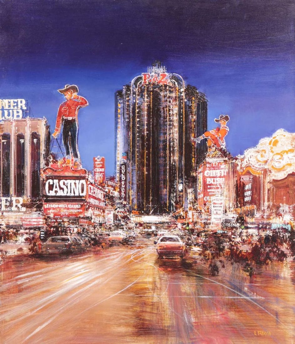 Luigi Rocca (italian B.1952) Las Vegas Urban Landscape (venice 2000 ...