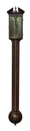 George Iii Mahogany Mercury Stick Barometer, Broken