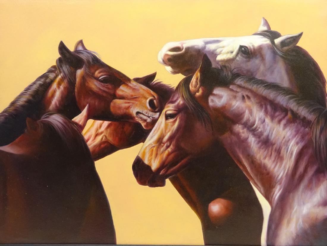Peter J Bailey (British 1951-): 'Equine Series - Kings