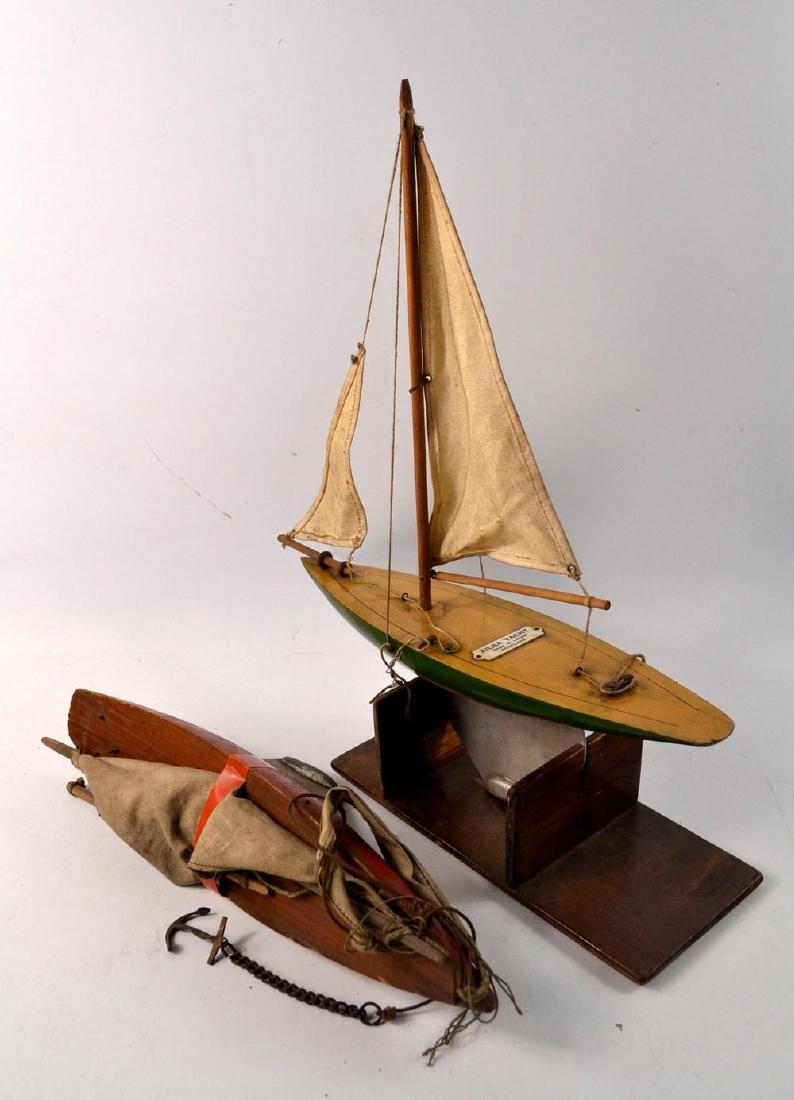 2 Vintage Model Ailsa? Pond Yachts 'made In Largs'