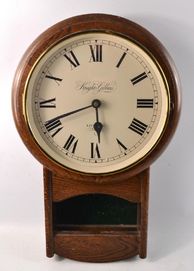 Gibbons of London oak cased wall clock