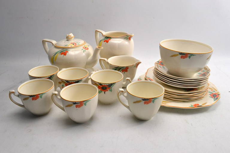 Alfred Meakin 6 Cup Uvula Tea Service With Tea Pot