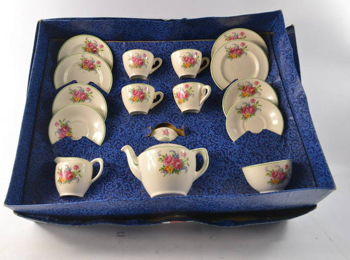 Vintage Original Boxed Child’s China Tea Set 1953,