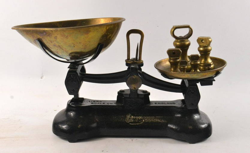 Vintage Librasco Pan Scales With Weights