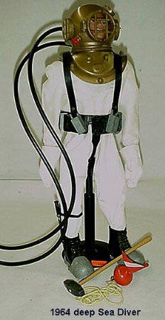 1964 Hasbro Gi Joe Deep Sea Diver Complete! Nic