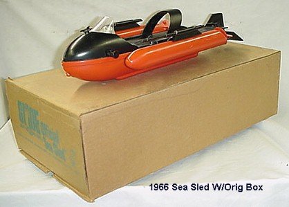 1966 Hasbro Gi Joe Sea Sled W/rare Orig.box (lock