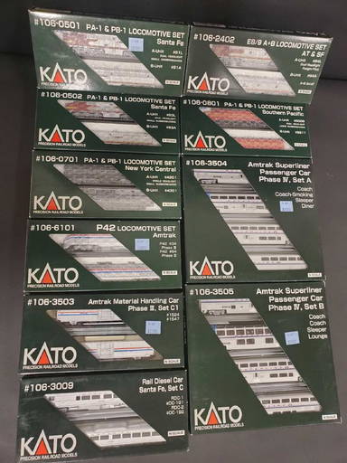 Large Lot Of Kato Railroad Train Set Models