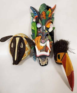 Three South American Figural Masks