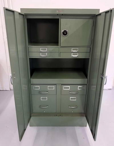 Vintage Sears & Roebuck Tower Safe & Cabinet Combo