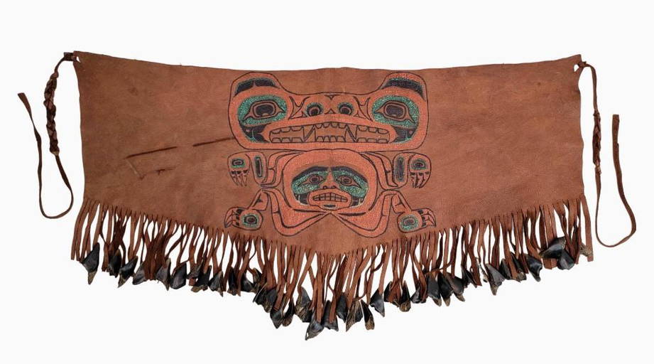 Haida Formline Fringed Dance Apron W/deer Hooves