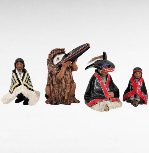 C. Alan Johnson Ceramic Figurines Lisa, Raven Dancer,