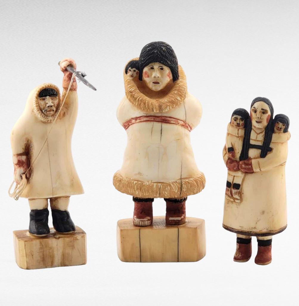 Inuit Walrus Tusk Carvings Of Arctic Peoples