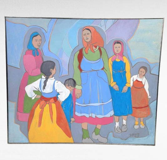 Betty Atkinson Oil Painting Of Russian Orthodox Peoples