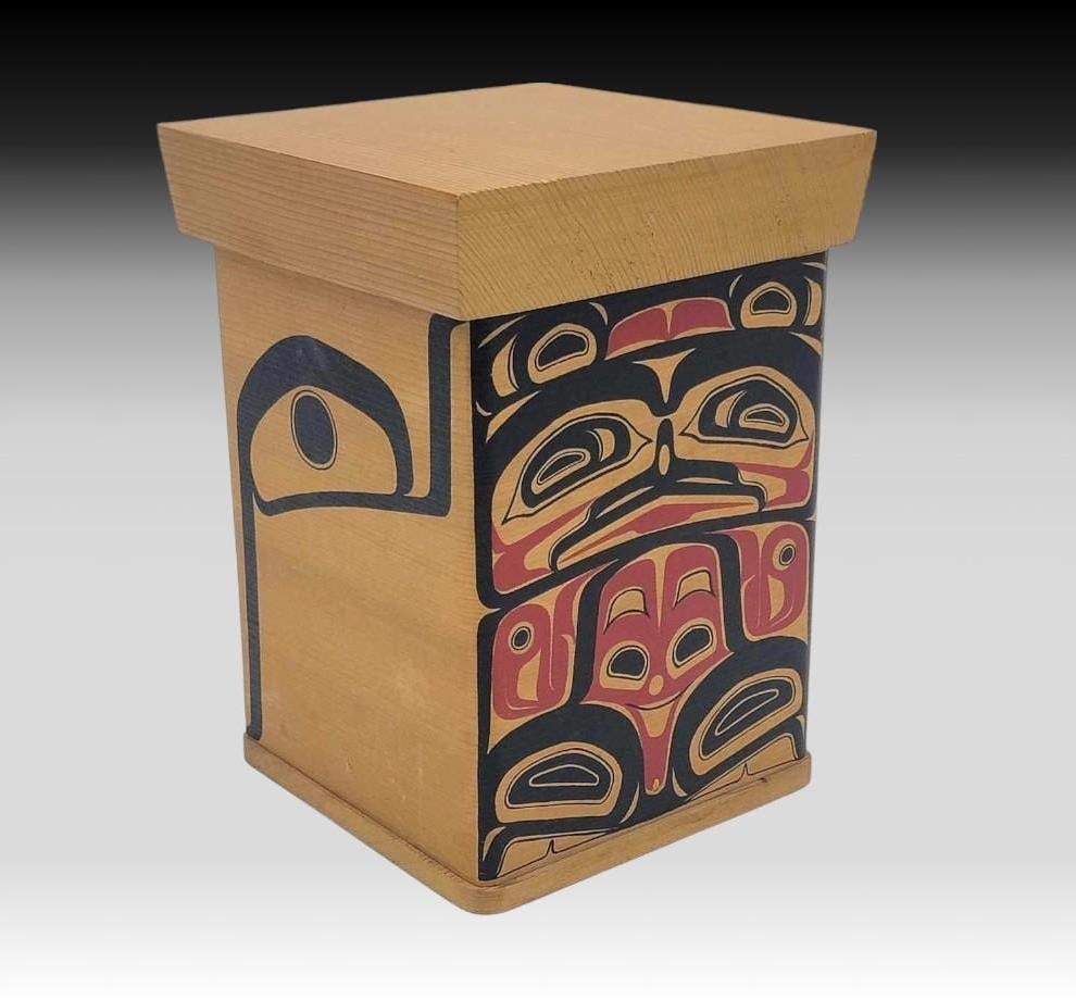 Northwest Coast Formline Cedar Bentwood Box Auction