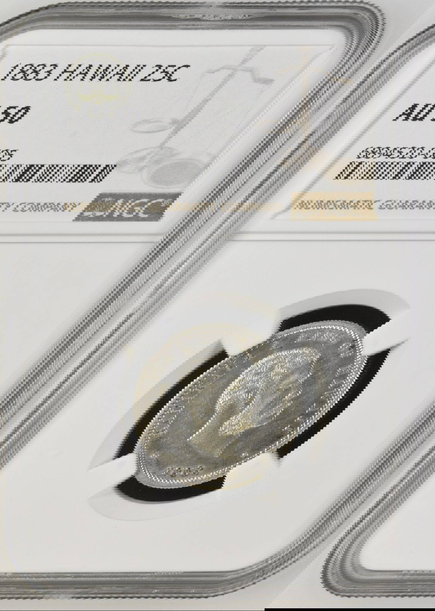 1883 25c Hawaii Kalakaua Quarter Au 50 Ngc Auction