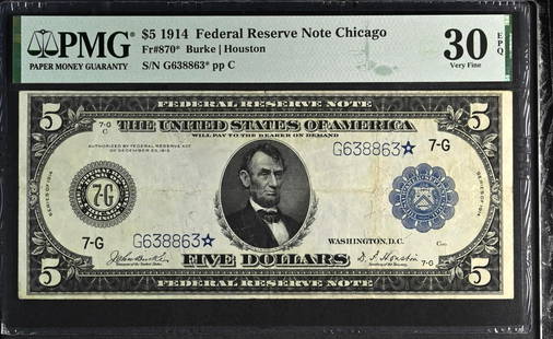 Fr. 1075b $100 1914 Federal Reserve Note Cleveland Pmg Auction