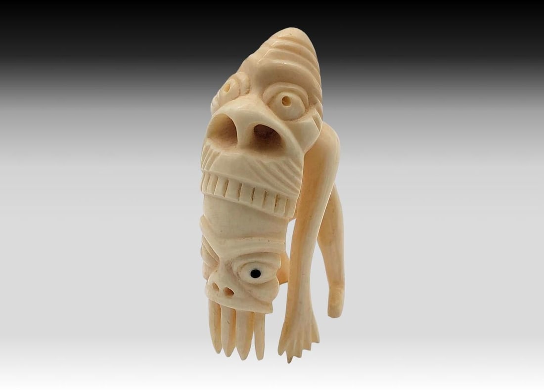 Inuit Whale Tooth Tupilak Figure Auction