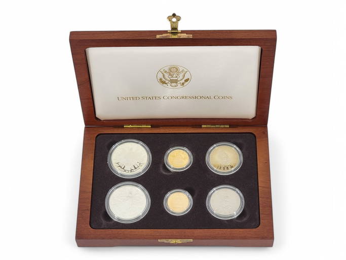 1989 United States Congressional Gold & Silver 6 Coin Set