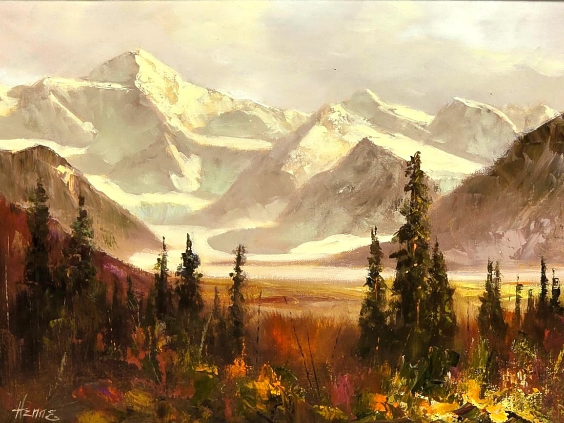 Ellen Henne Goodale Oil Painting Of An Autumn Mountainscape Auction