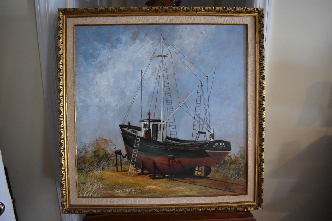 Calvin Cobb Hart Oil Painting "We Too" - Framed