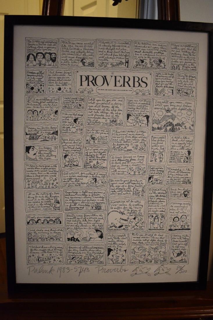 Paul Palnik Signed L.E. Print "Proverbs" - Framed - Jan 12, 2019 | NY Antiques and Collectibles ...