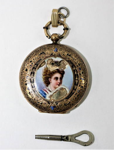 Vintage Jules Mathey 14kt Pocket Watch