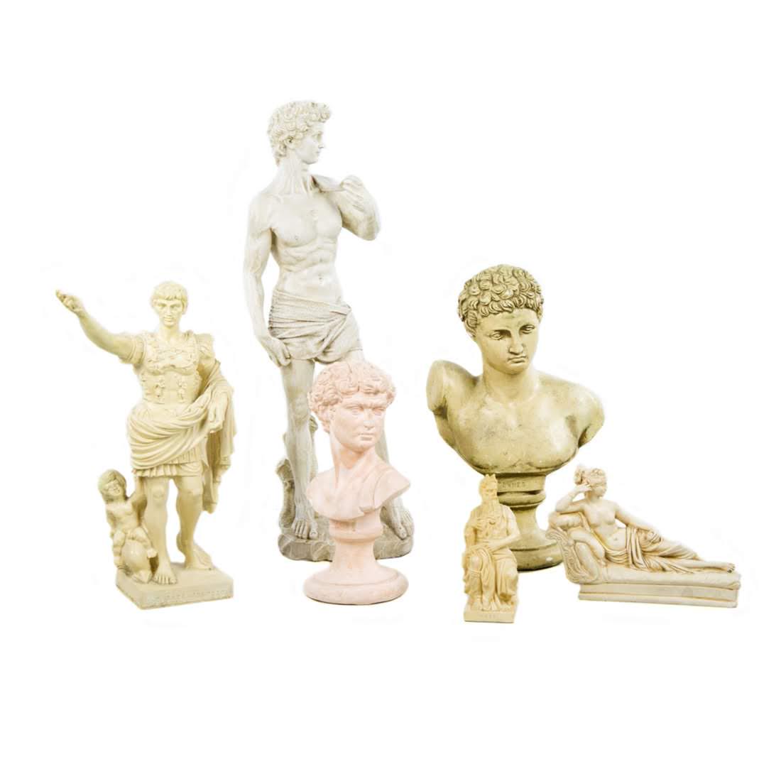 Grouping Of Grecian Inspired Statues